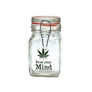 DEI Garden of Weedin Jar, 4.5" x 2.5", Clear