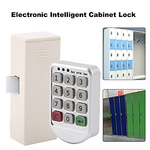 Electronic Lock, ABS Plastic Panel Digital Electronic Intelligent Password Keypad Number Cabinet Door Code Lock