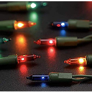 Home Accents Holiday 20 ft. 100-Lights String-to-String Incandescent Lights Mini Bulb Multi Color (4 Pack)