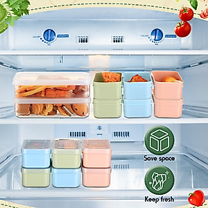 SiliFine 4 Set Snack Containers with 3 Removable Compartments Reusable Snack Box with Lids Stackable Meal Prep Containers for Fridge Charcuterie Candy Nuts Spice, Microwave Dishwasher Safe