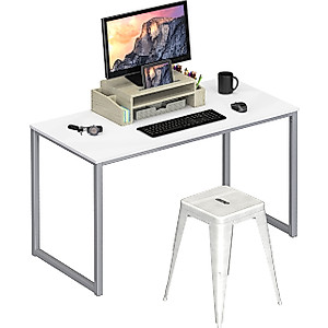 SHW Mission 40-Inch Home Office Computer Desk, White