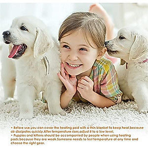 HONCENMAX Pet Heating Pad, Puppy Blanket Bed, Dog Cat Electric Heating Pad Waterproof Warmer Mat for Small Medium Pet Cats Dogs, 45x45cm