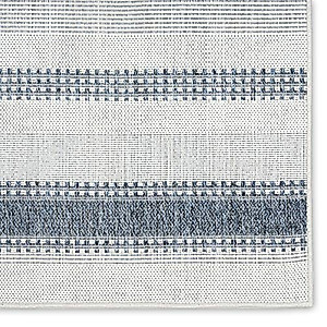 Home Dynamix Tripoli Mateo Modern Indoor/Outdoor Area Rug, Dark Blue/Cream, 5'3"x7'3" Rectangle