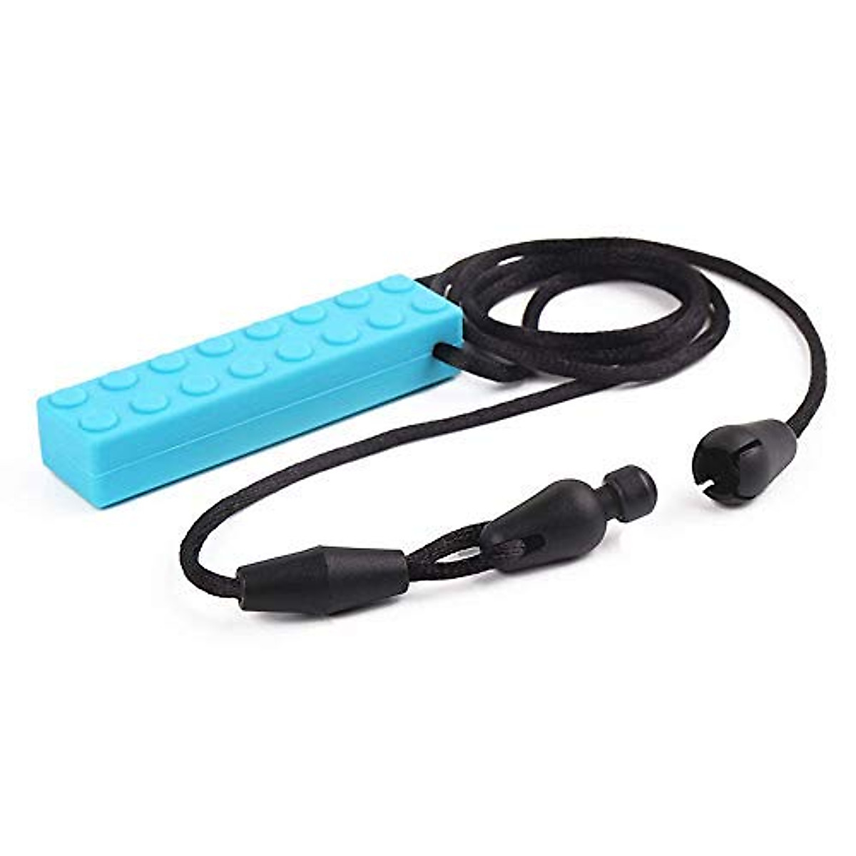 Ecklace and Pencil Topper for Kids Teething Silicone Chewing Necklace Chewing Biting(4 Pieces)