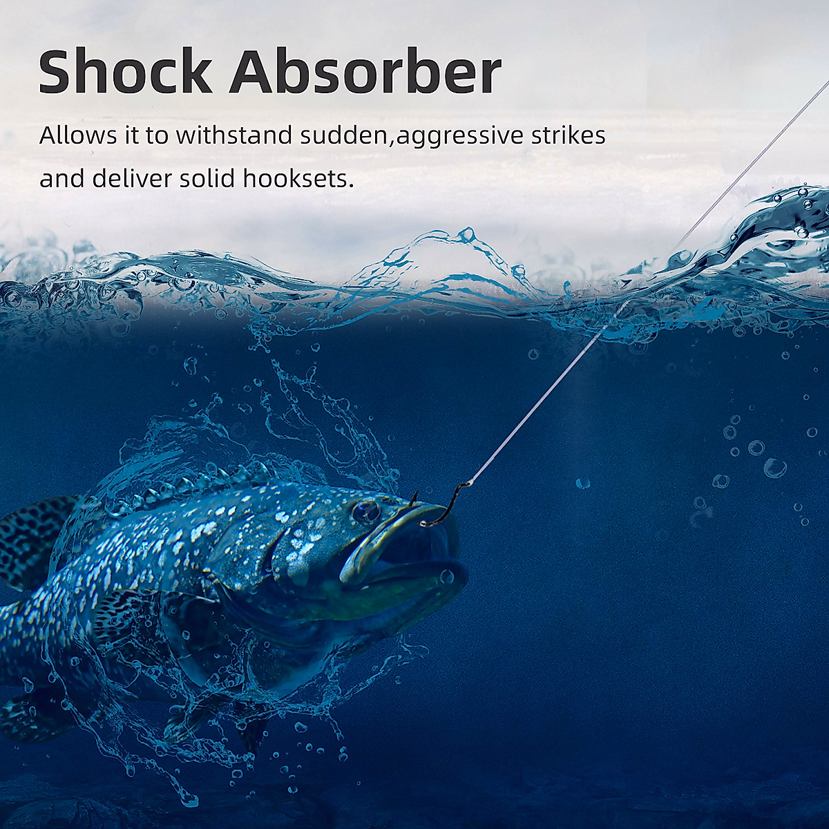 RUNCL PowerMono Fishing Line, Monofilament Fishing Line - Ultimate Strength, Shock Absorber, Suspend in Water, Knot Friendly - Mono Fishing Line (Clear, 6LB(2.7kgs), 300yds)