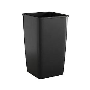 Krollen Industrial 50 Gallon Black Square Commercial Trash Can