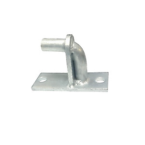 2 Pack Wall Mount Flat Back Gate Hinges, Chain Link Wood Fence Post Gate Hinge with 5/8 Hinge Pin (Screws Not Included), Heavy Duty Galvanized Steel Wall Plate Hinges,