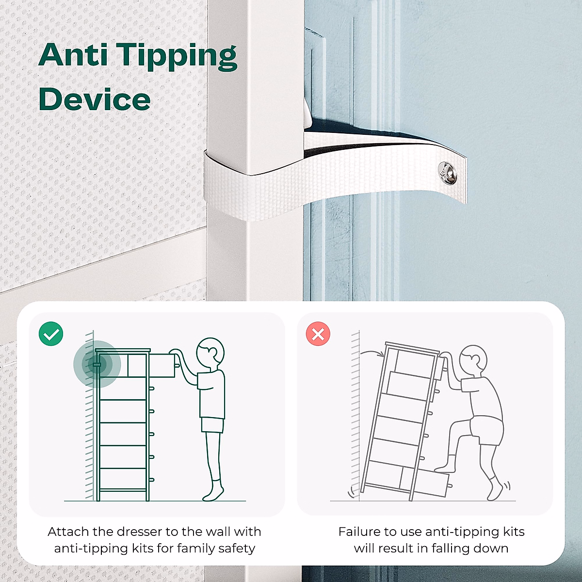 Huuger Tall Dresser for Bedroom, 6 Drawer Dresser & Chests of Drawers, Fabric Dresser for Closet, Bedroom, Night Stand, End Table with Metal Frame, Storage Tower with Fabric Bins, PU Leather, White