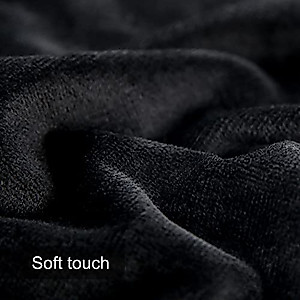 Best Season Pack of 2 Black Luxury Soft Velvet Square Decorative Throw Pillow Covers Decorative Pillowcase for Sofa Couch Bed 18×18 inches