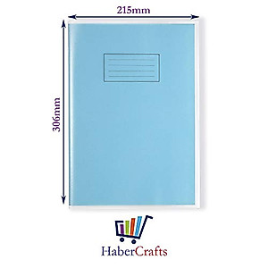 A4 Book Cover Plastic Exercise Book Covers Clear School Notebook Protector Cover Film Transparent Jacket Protective Sleeve Books 30cm x 21cm (A4 Size - Pack of 9)