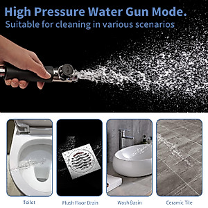 Iopsk Drivse Iondrops Showerhead with Filters for Hard Water,Handheld Shower Head with Off Switch,Detachable Filtered Shower Head with Hose for RV Camper (Gun Grey)