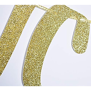 Educated AF Glitter Banner Sign for Graduation Party Decor Congrats Grad Bunting Decorations Gold Glitter