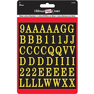 The Hillman Group 842266 Gold Pack House Letters and Numbers