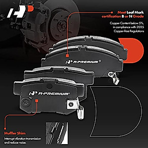 A-Premium Front and Rear Disc Brake Rotors and Pads Kit Compatible with Lexus TL 1999 2000 2001 2002 2003 12-PC Set
