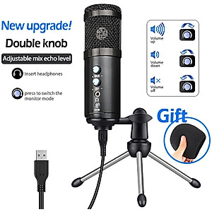 Wireless Microphones USB Condenser Microphone Professional Vocals Streams Recording Studio Microphone for Video Gaming Mikrofo/Microfon Microphone to Sing.