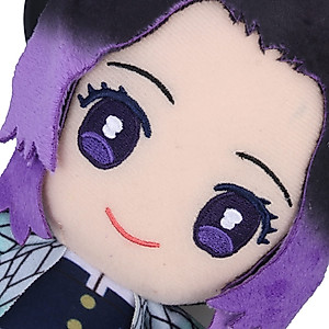 LINKOM Plush Doll Toy Anime Figure Kyoujurou/Uzui Tengen Stuffed Plushie Cute Toys Keychain Cosplay Props Halloween (Kochou Shinobu, 18cm/7inch)