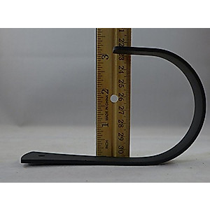 Set of 4 Large Wrought Iron Coat Hat Wall Hook