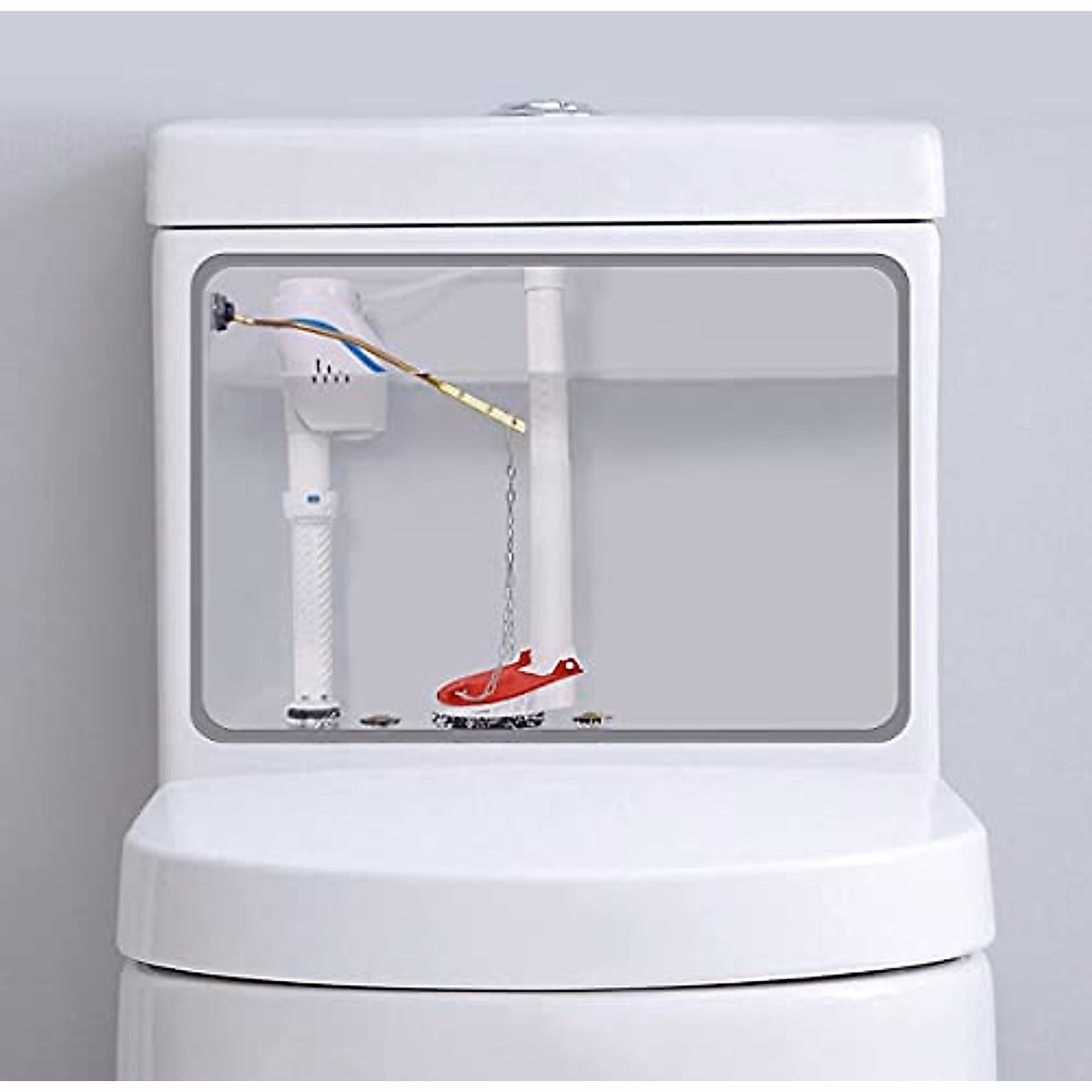 Toilet Flapper Replacement Kit High Performance 2 Inch Toilet Flapper (Red 2"1pc)