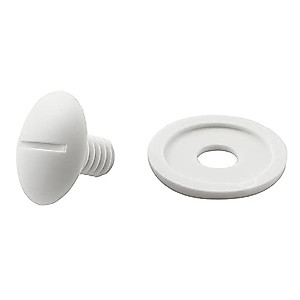 BAIRONG 6pcs Plastic Wheel Screws Replacement for Polaris Pool Cleaner 180/280 and 6pcs Washers Pool Cleaner Replacement Parts C55 C-55, White