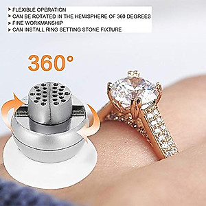 Ball Vise Engraving Setting Tool 360°Rotation Professional Ball Vise 30 PCS Attachment Jewelry Engraving Block Tools Standard Block (3inch)