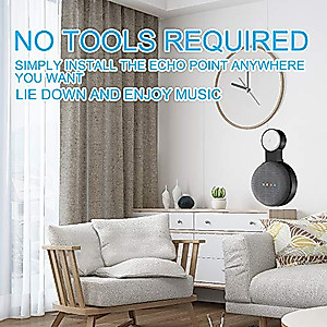 WIDEPLORE Google Home Mini Wall Mount Holder,Update Space-Saving Design AC Outlet Mount, Perfect Cord Management for Google Home Mini Voice Assistant (1 Pack Black)