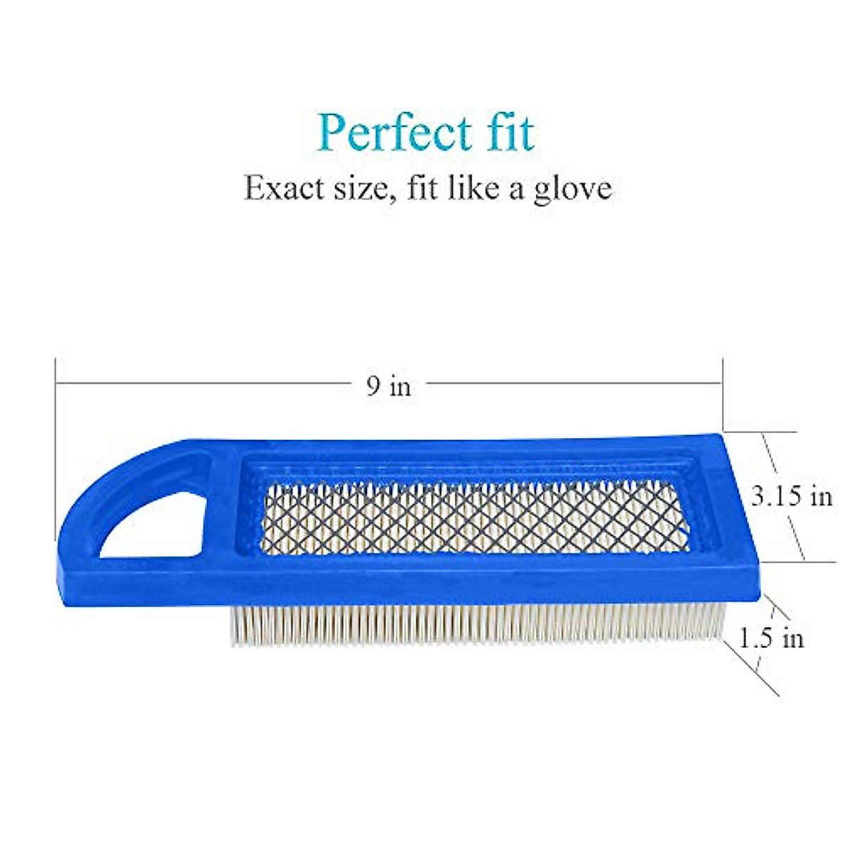 HOODELL 2 Pack 697153 Air Filter, Compatible with Briggs and Stratton 698083 795115, John Deere gy20573, Premium Lawn Mower Air Cleaner