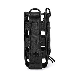 Tactical water bottle bag suitable for Molle system, adjustable outdoor sports water bottle holder, frees up backpack space, outdoor MOLLE water bottle holder 40 ounces (black)