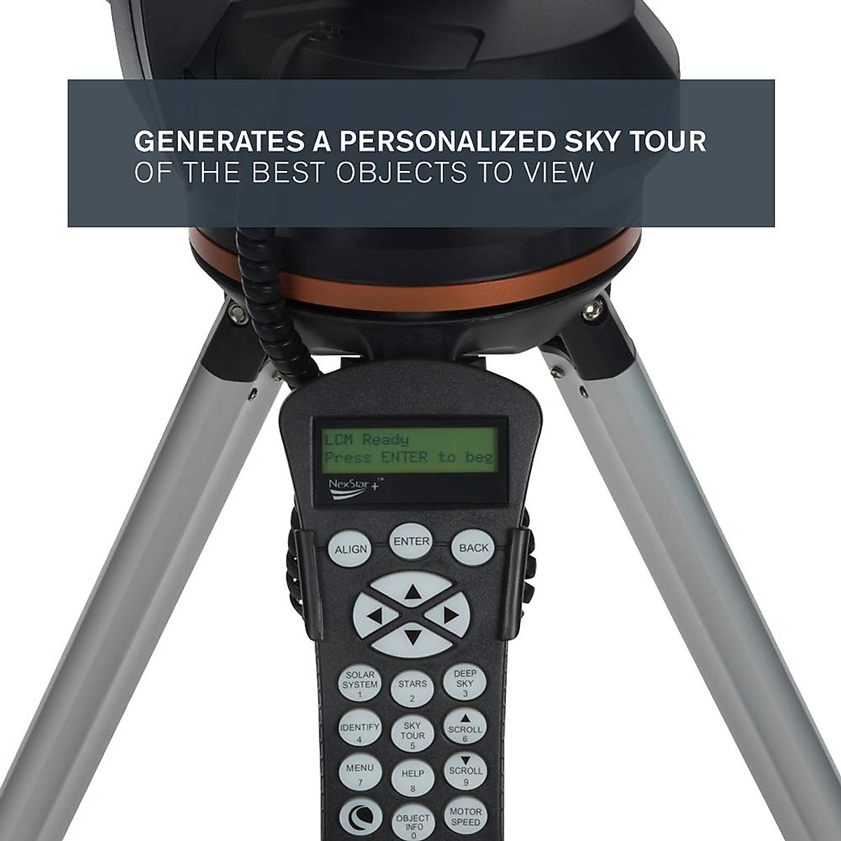 Celestron - 114LCM Computerized Newtonian Telescope - Telescopes for Beginners - 2 Eyepieces - Full-Height Tripod - Motorized Altazimuth Mount - Large 114mm Newtonian Reflector