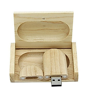 Maple Wood USB Flash Drive with Wooden Box U Disk Memory Stick Pen Drive (128GB, 3.0)