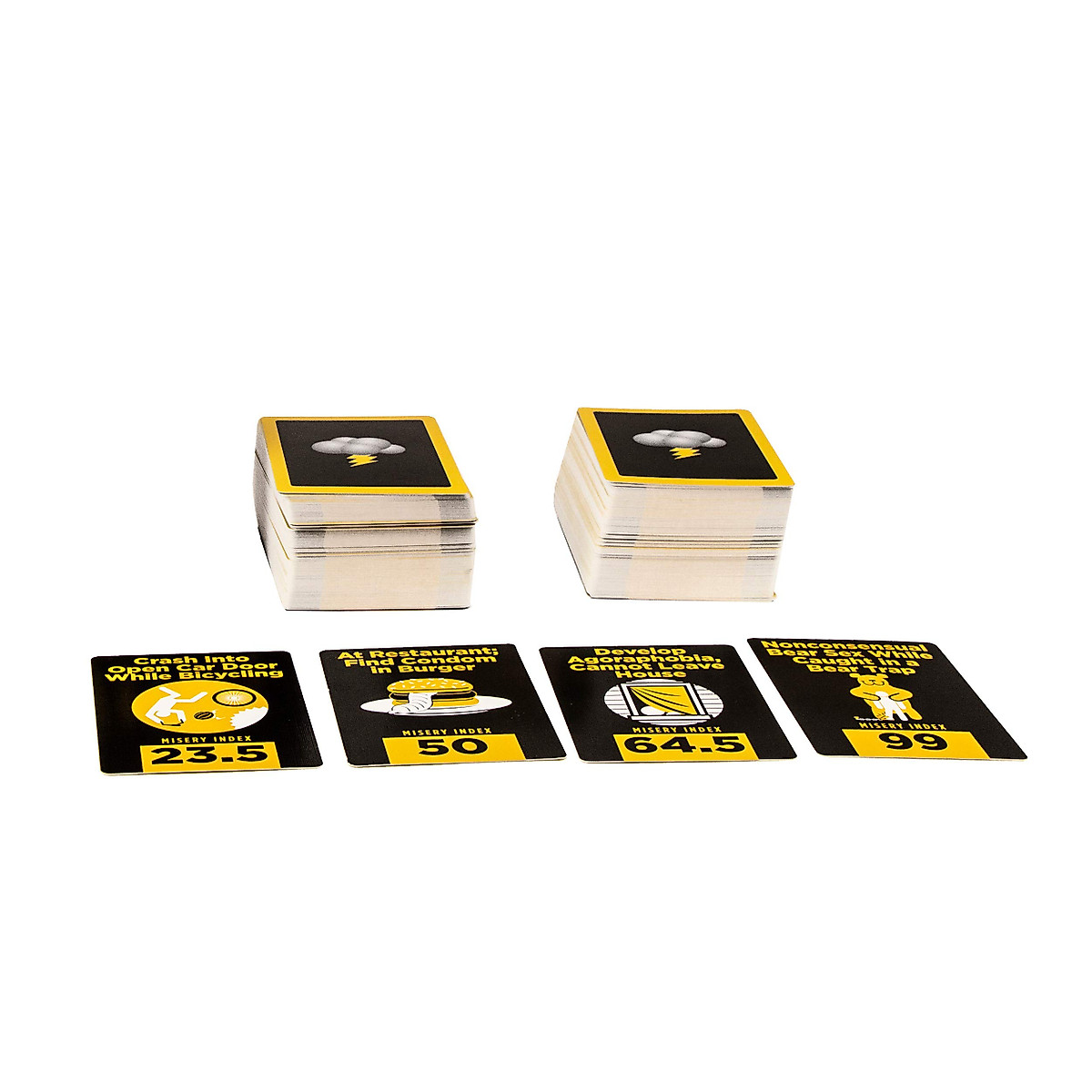 Games Adults Play $#!% Happens - The Rank Unfortunate Situations on The Misery Index Adult Card Game, Black, 5"