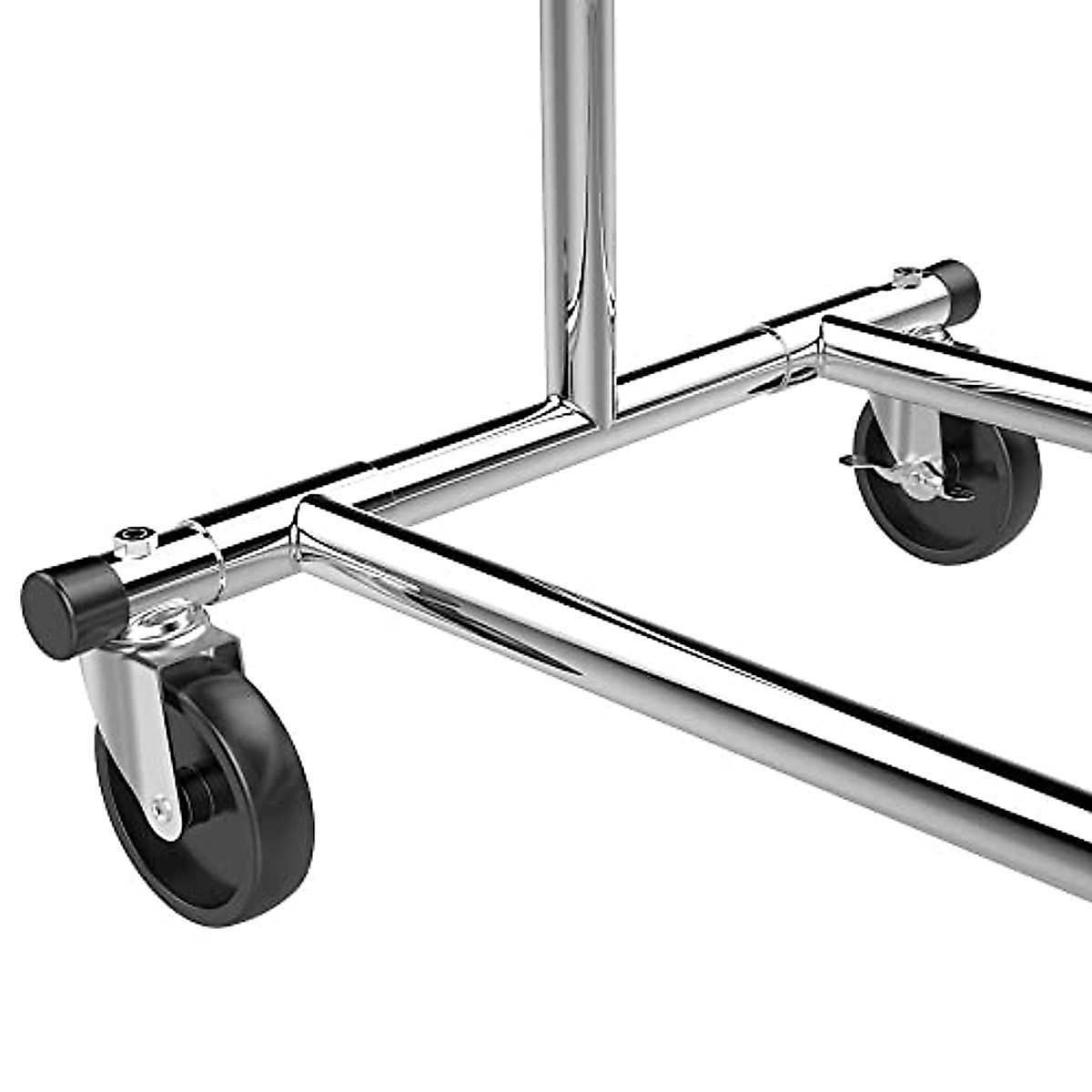 Yaheetech Metal Garment Rack with Wheels, Heavy Duty Clothes Rack with Extendable Hanging Rod, Clothing Rack for Hanging Clothes, Silver