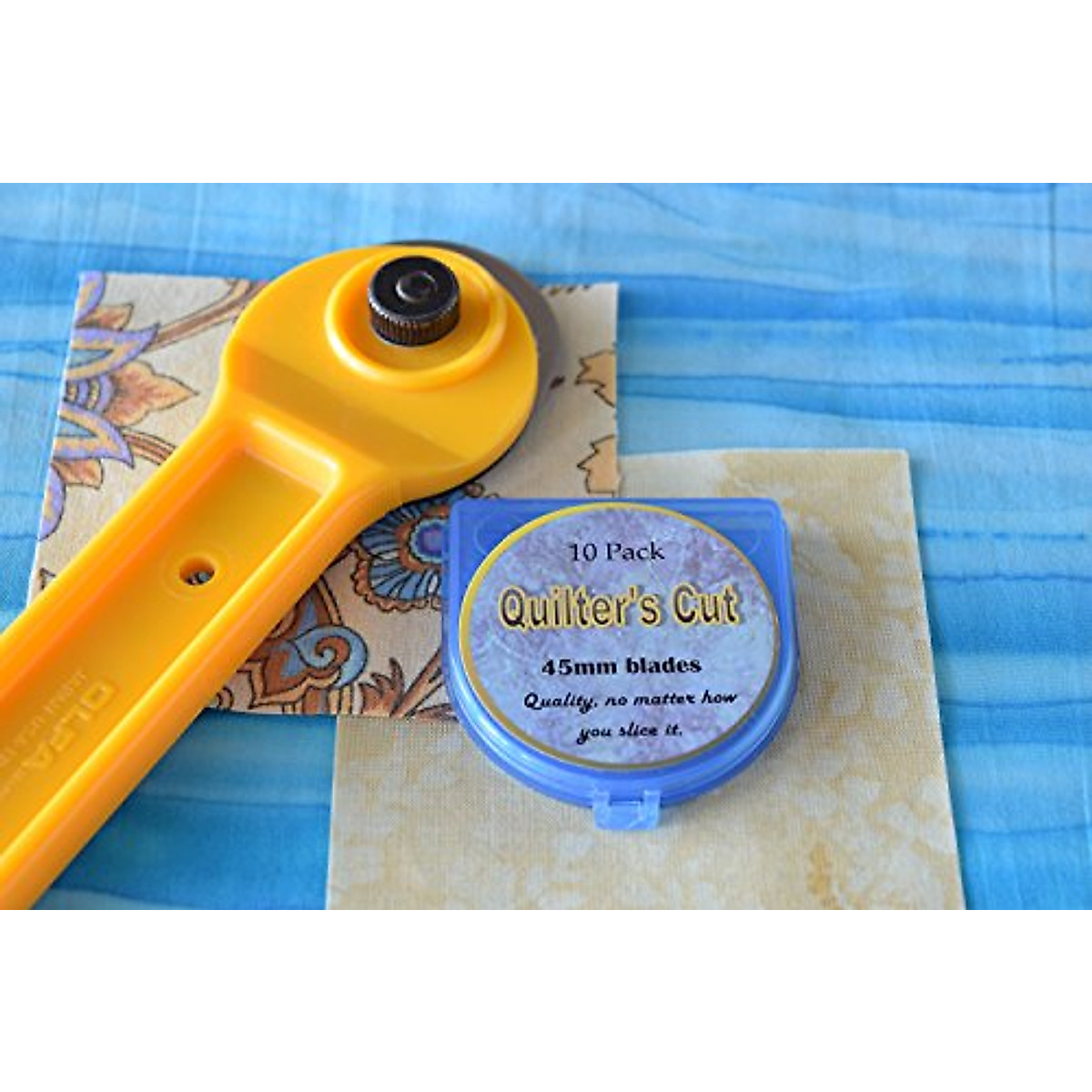 Quilter’s Cut 45mm Rotary Blades, 10 Pack, Fits Olfa, Fiskar, Martelli, & Truecut