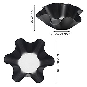 EKDJKK Taco Salad Bowl Maker Molds, 4 Packs Non Stick Carbon Steel Baking Bowls Tortilla Bowl Maker Shell Pans Taco Shell Maker, 16.5x7.5x6cm