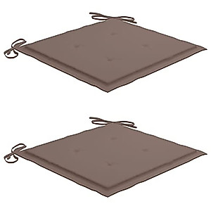 imasay Garden Chair Cushions 2 pcs Taupe 15.7"x15.7"x1.2" Fabric
