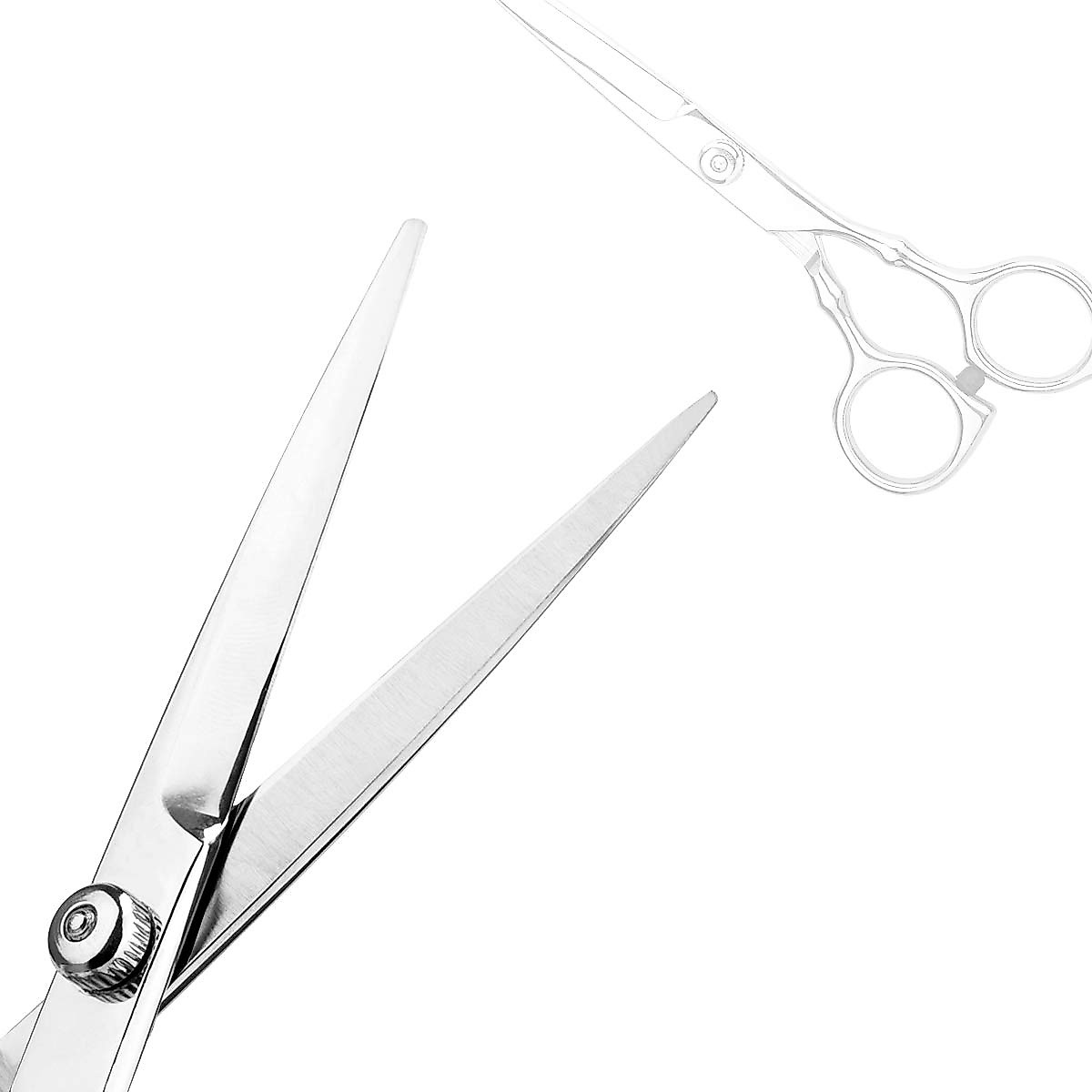 Hair Cutting Scissors Professional Home Haircutting Barber/Salon Thinning Shears Kit with Comb and Case for Men/Women (Silver)