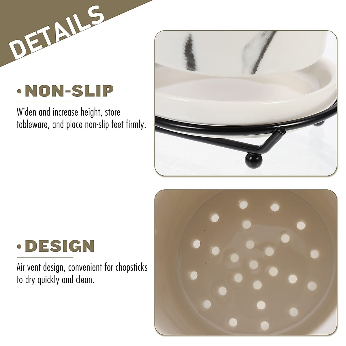 Zerodeko 1 Set nordic holder Binoculars iron Chopsticks Storage Box chopstick rest Japanese-style tableware Flatware Storage Cage practical chopsticks cage chopsticks cage