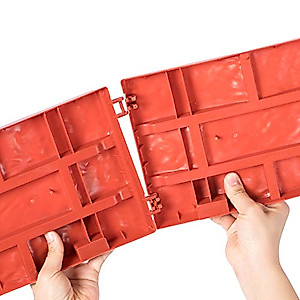 Gardenised Outdoor Brick Stone Gate Lawn Edging Pack of 8, Red