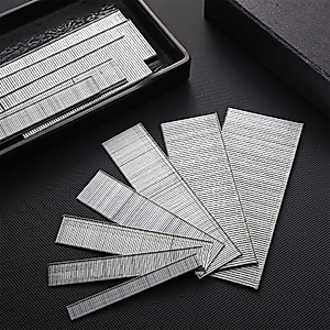 1400 Pieces Brad Nails Nail Gun Nails Finishing Nails Small Nails 18 Gauge Brad Nails for Molding Cabinetry Building Assembly, 2/5 Inch, 5/8 Inch, 3/4 Inch, 1 Inch, 1-1/4 Inch, 1-1/2 Inch, 2 Inch