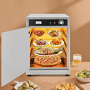 YUMIONB Electric Food Warmer, 110V 600W Stainless Steel Food Warmer Tabletop Electric Food Warmer Commercial Electric Food Warmers with Adjustable Temperature 86-185°F for Home, Bakeries, Cafes