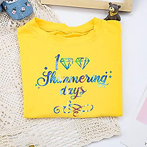 Gatichetta Metallic Heat Transfer Vinyl Roll, Holographic Silver Iron On 12" X 15ft Foil HTV Vinyl for Garments T-Shirts