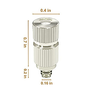 High Pressure Outdoor Anti-drip Fogging Spray Head Outdoor Cooling Misting System Nozzle, UNC 10/24 Stainless Steel Misting Nozzles 0.012" Orifice (0.3mm), Silver Tone,15 Pcs