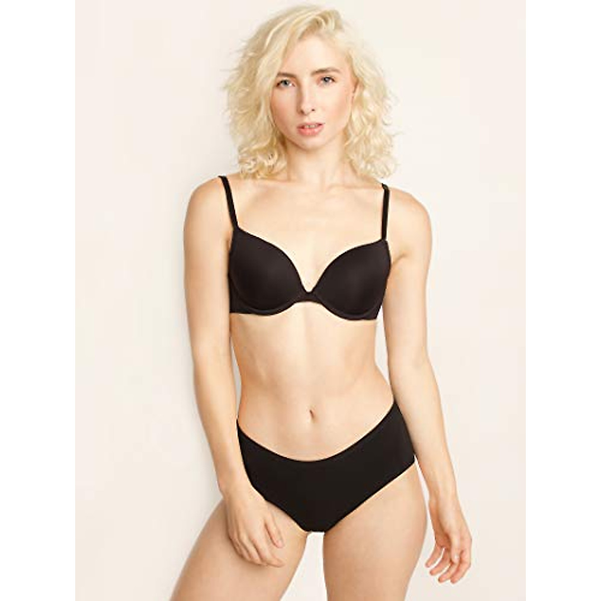 INNERSY Womens Underwear Cotton Hipster Panties Regular & Plus Size 6-Pack(Large,Black)