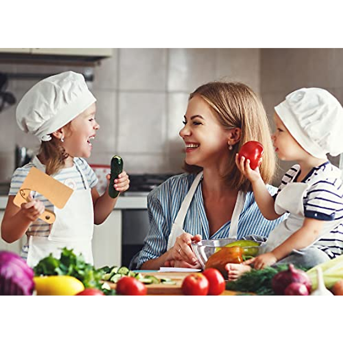 10 Pieces Wooden Kids Kitchen Knife Set, Include Wood Kids Knife Plastic Potato Slicers Cooking Knives Children's Safe Knifes Cake Scraper Kids Cute Rectangle Cutting Board