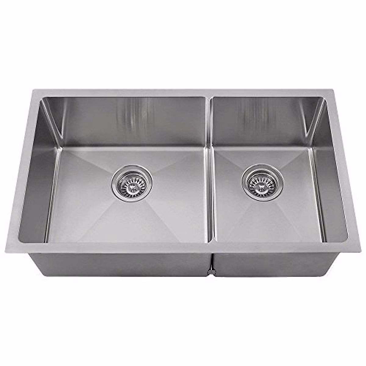 MR Direct 3160L-14 Stainless Steel Undermount 31-1/8 in. Double Bowl Kitchen Sink, 31" 60/40