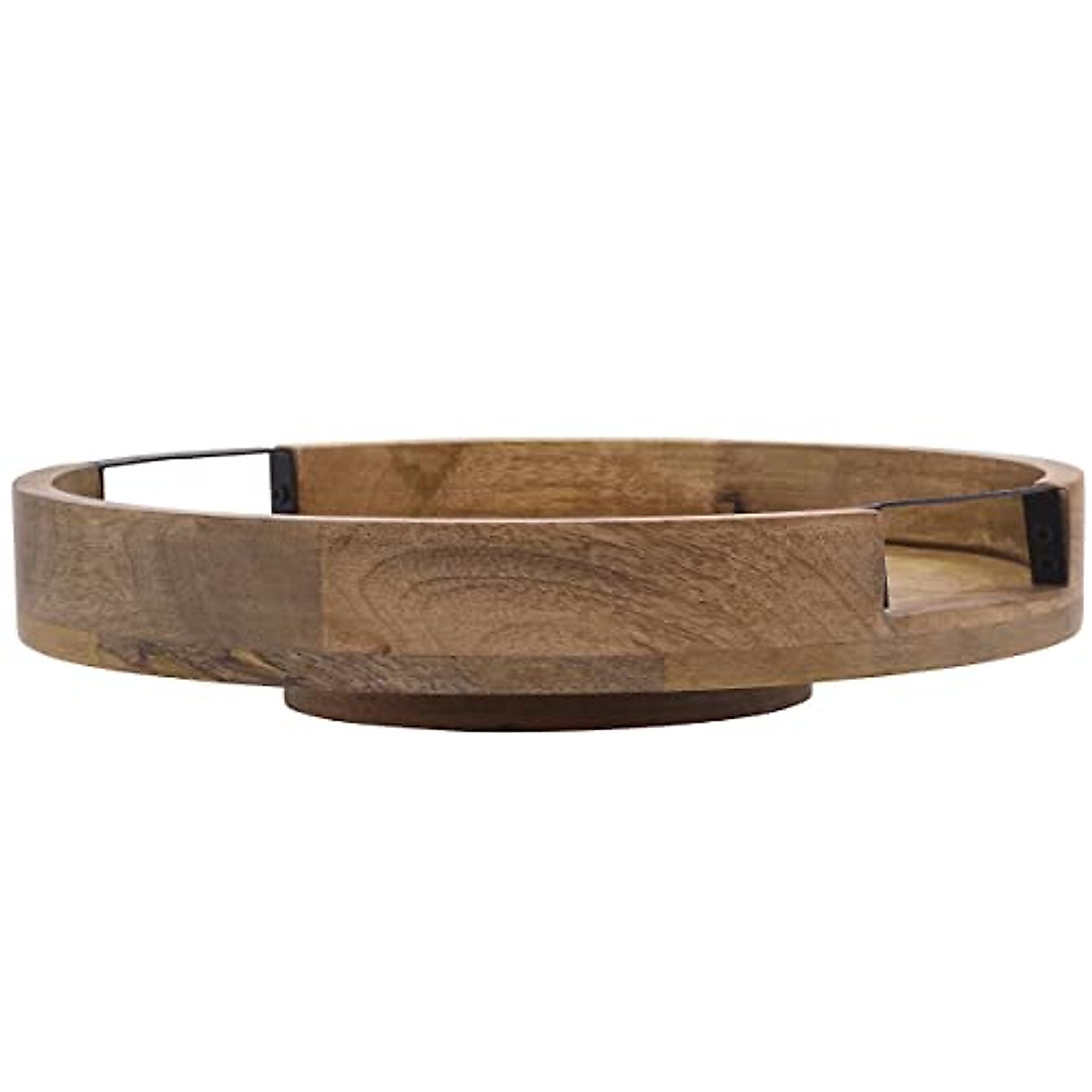 Gourmet Basics by Mikasa Avery Mango Wood Lazy Susan Serving Tray, 14 Inch, Brown