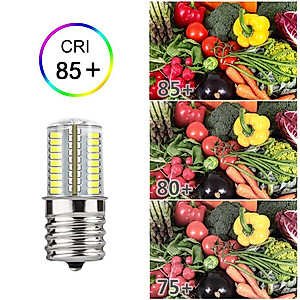 DiCUNO E17 LED Bulb Dimmable, Under Microwave Oven Appliance Light, 4W (30W Incandescent Equivalent), Daylight White 6000K, AC110-130V for Stove Top Lights, Kitchen Lighting (2-Pack)