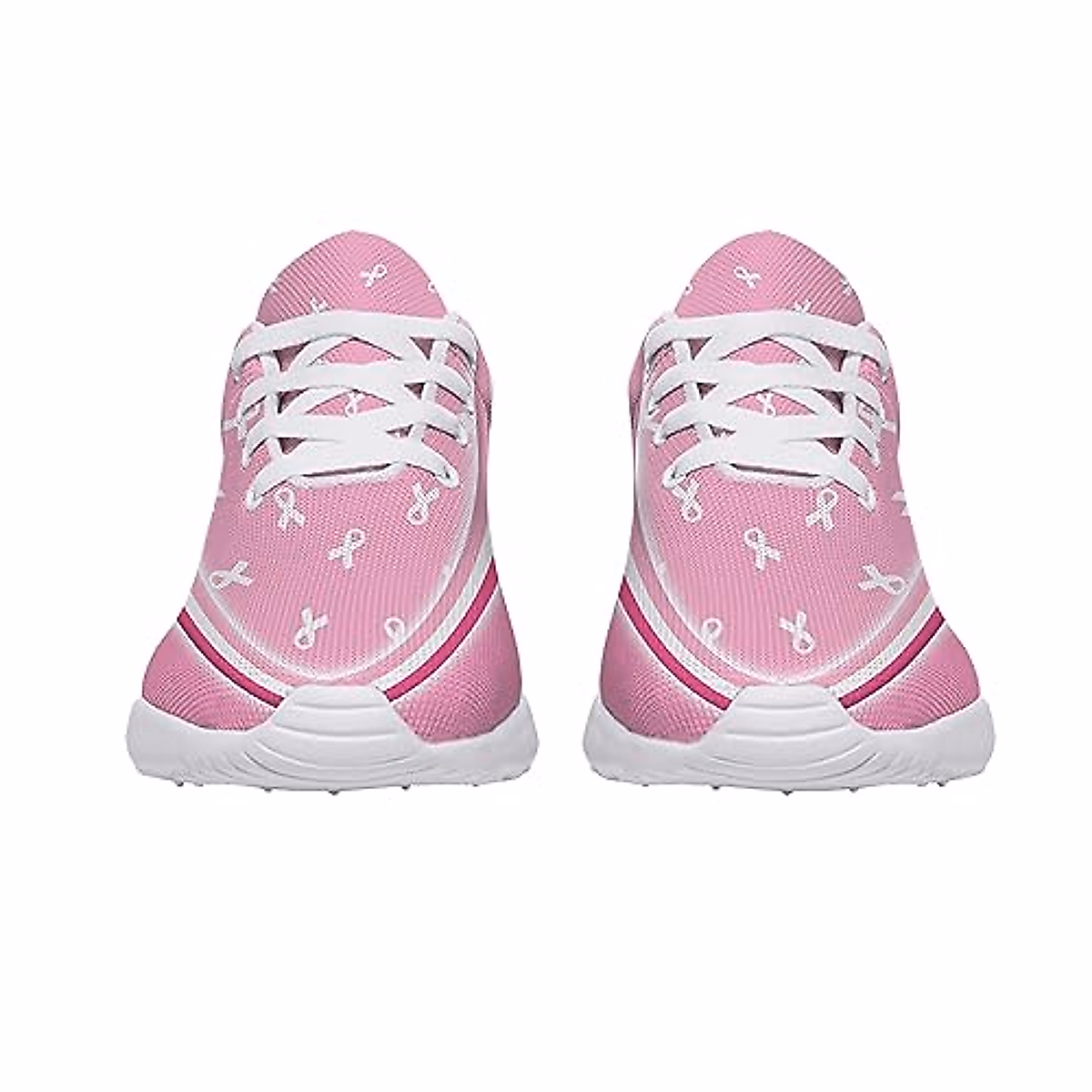 vogiant Breast Cancer Awareness Shoes for Women Lady Comfortable Walking Tennis Sneakers Pink Ribbon Shoes Gifts for Mom,Size 7.5