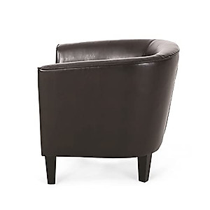 Christopher Knight Home Logan Club Chair, Leather, Brown