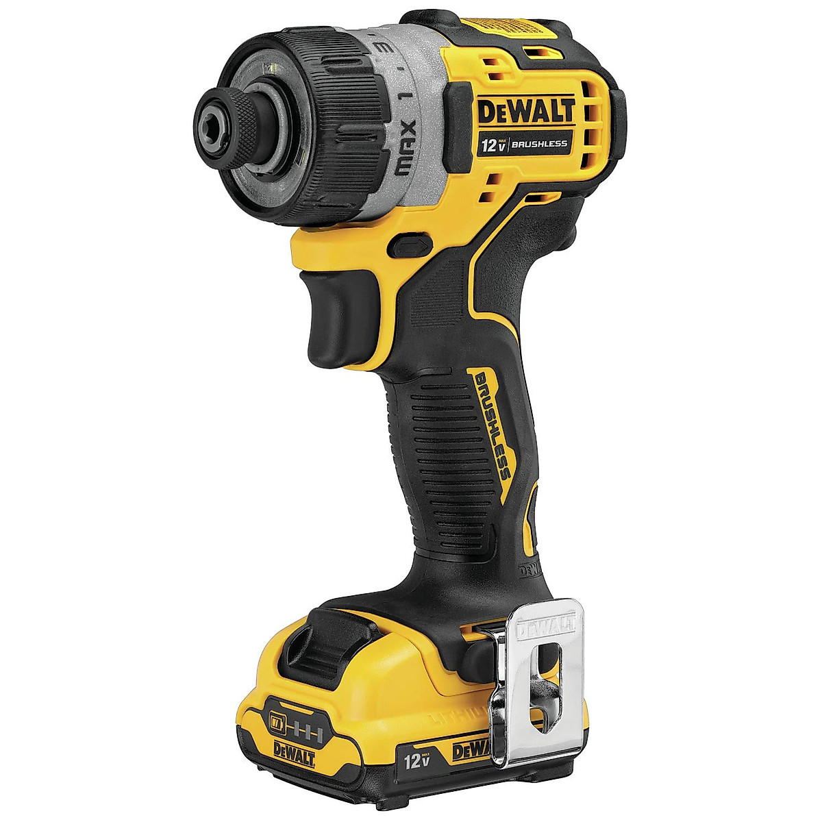 DEWALT XTREME 12V MAX* Cordless Screwdriver, 1/4-Inch, 2-Ah Batteries (DCF601F2)