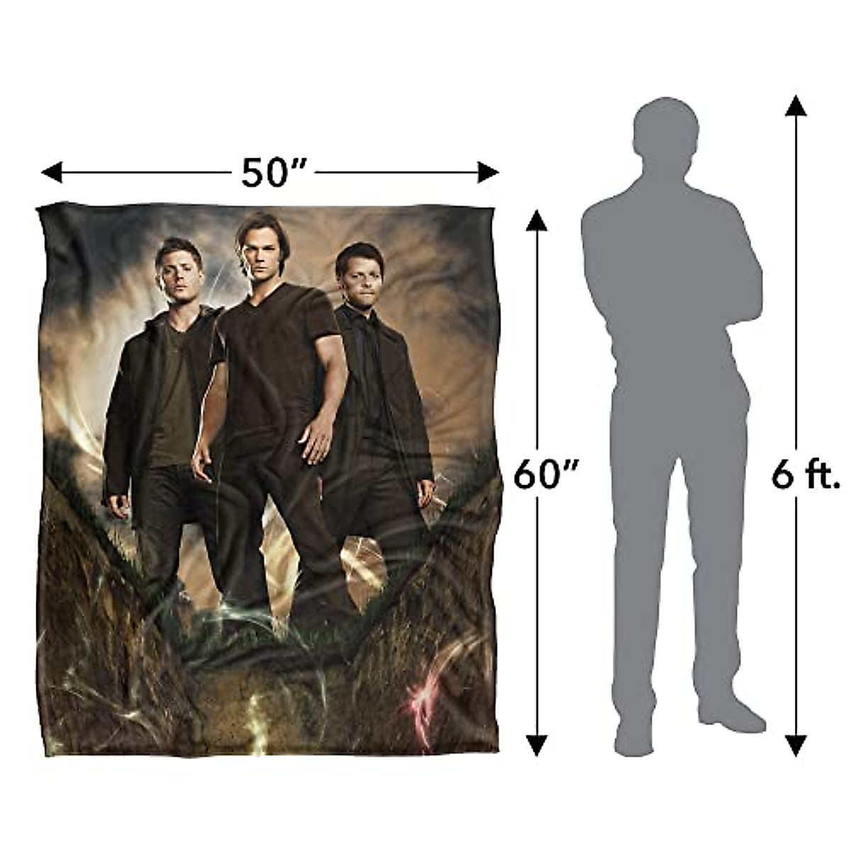 Supernatural Six Feet Under Officially Licensed Silky Touch Super Soft Throw Blanket 50" x 60"